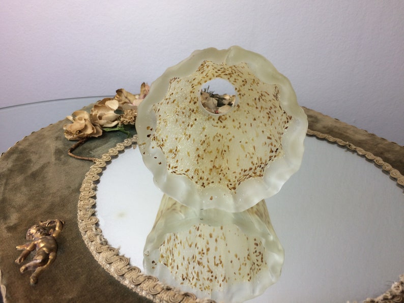 Vintage Glass Tulip Lamp Shade Spotted Mottled - Etsy