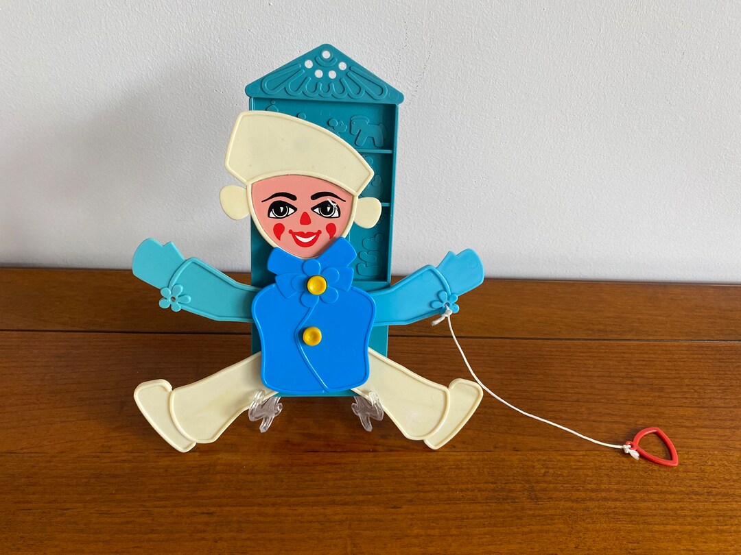Vintage Jumping Jack Toy – Celluloid Plastic Pull String Puppet – Mid ...