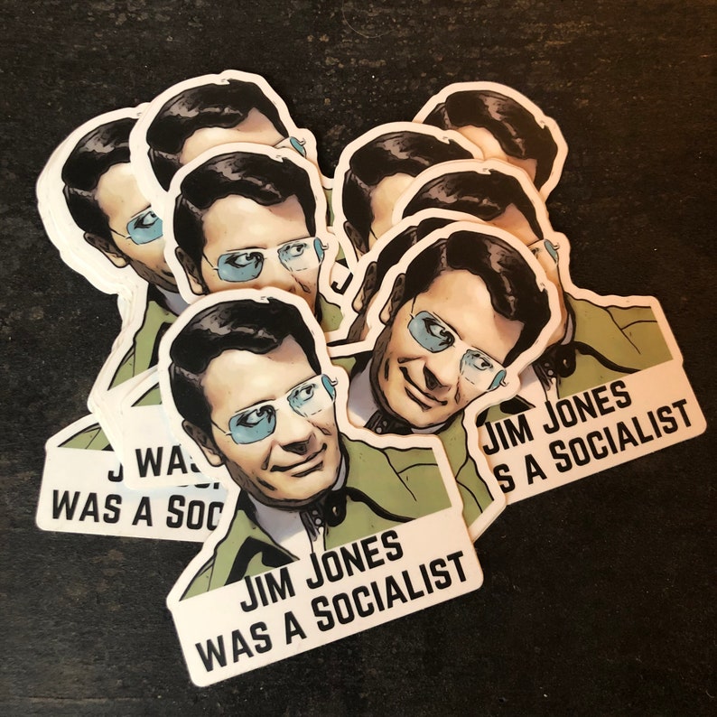 Jim Jones Was a Socialist Die Cut Sticker - Etsy