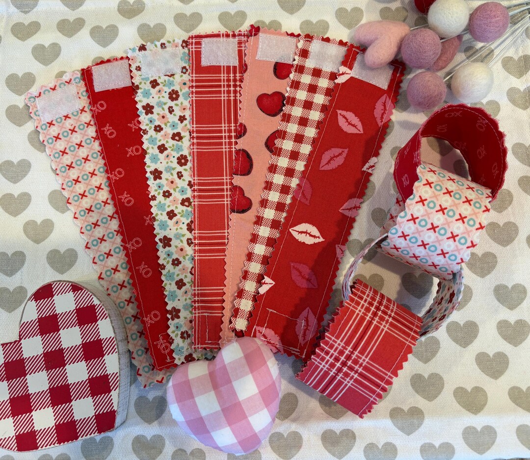 Valentine's Day Fabric Paper Chain/garland Reusable DIY Kit - Etsy