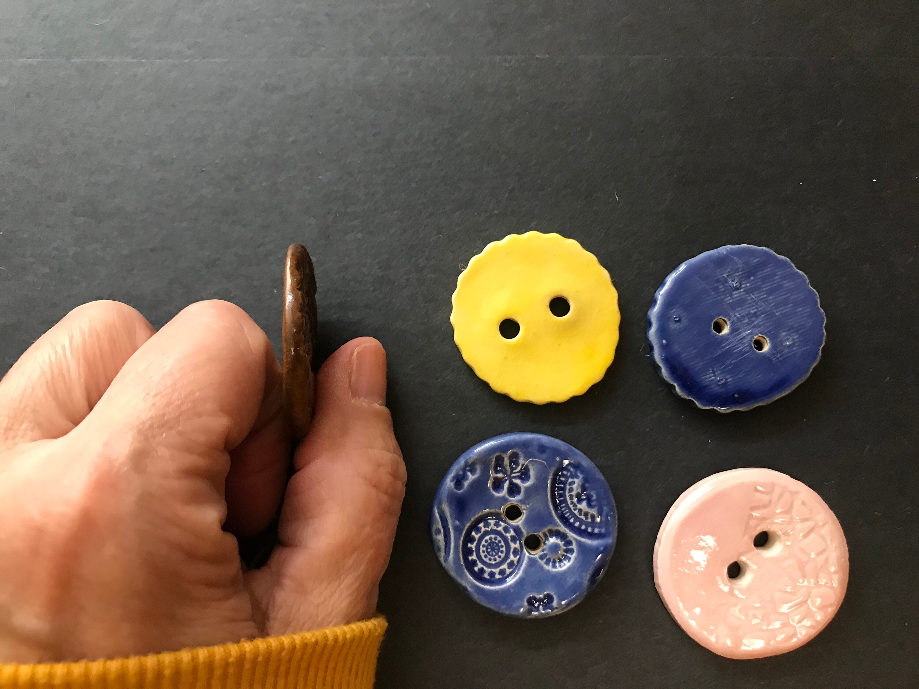 Mixed Lot of 6 Round Ceramic Double Sided Buttons - Etsy