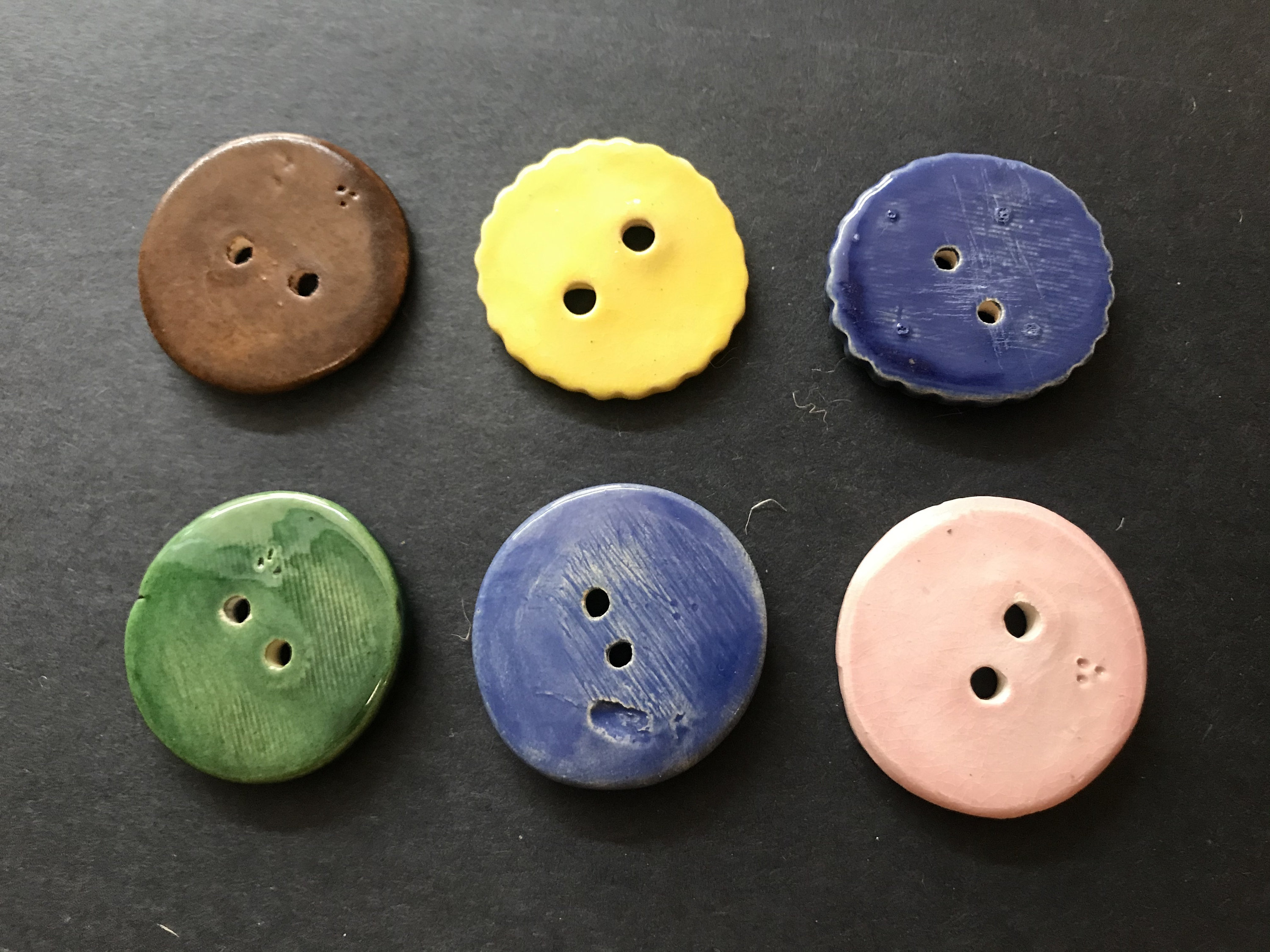 Mixed Lot of 6 Round Ceramic Double Sided Buttons - Etsy