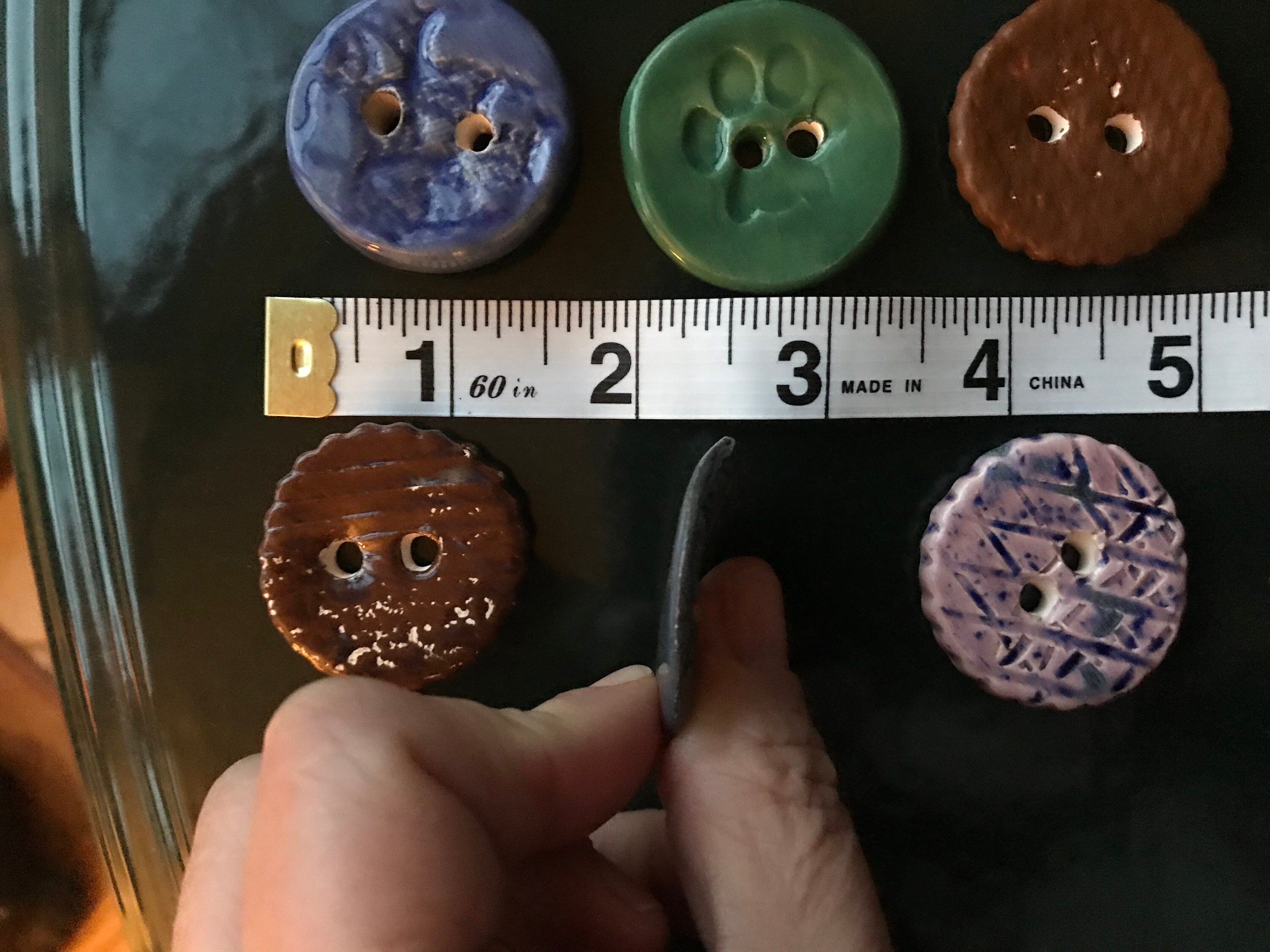 Mixed Lot of 6 Round Ceramic Double Sided Buttons - Etsy