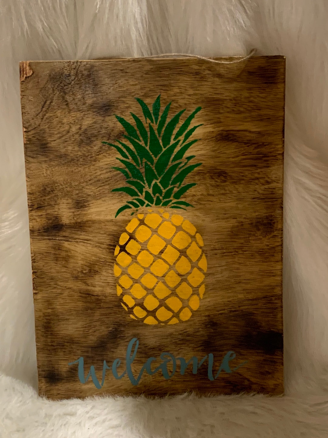 Pineapple Welcome Sign - Etsy