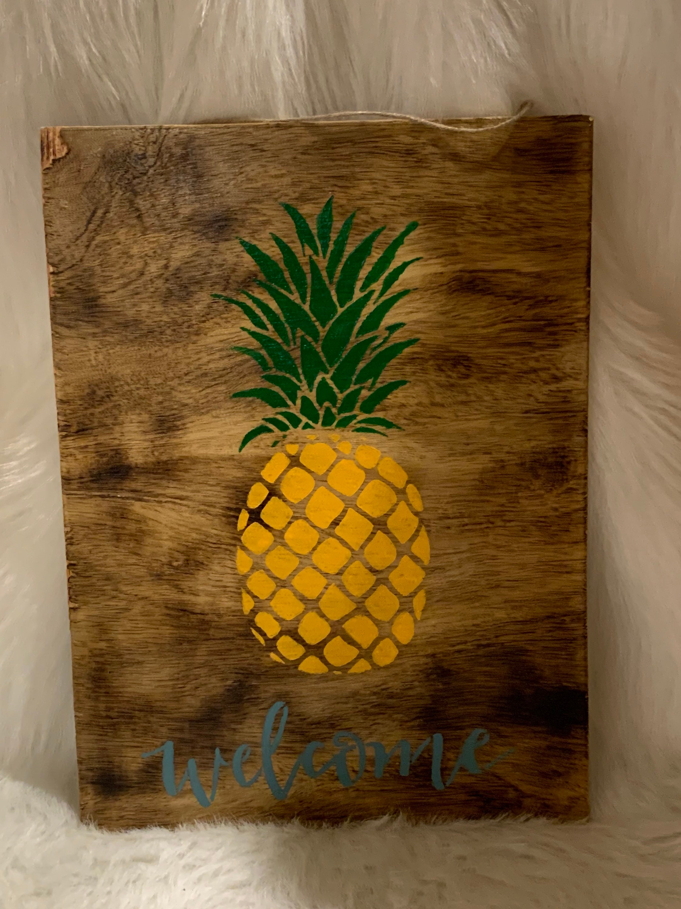 Pineapple Welcome Sign - Etsy