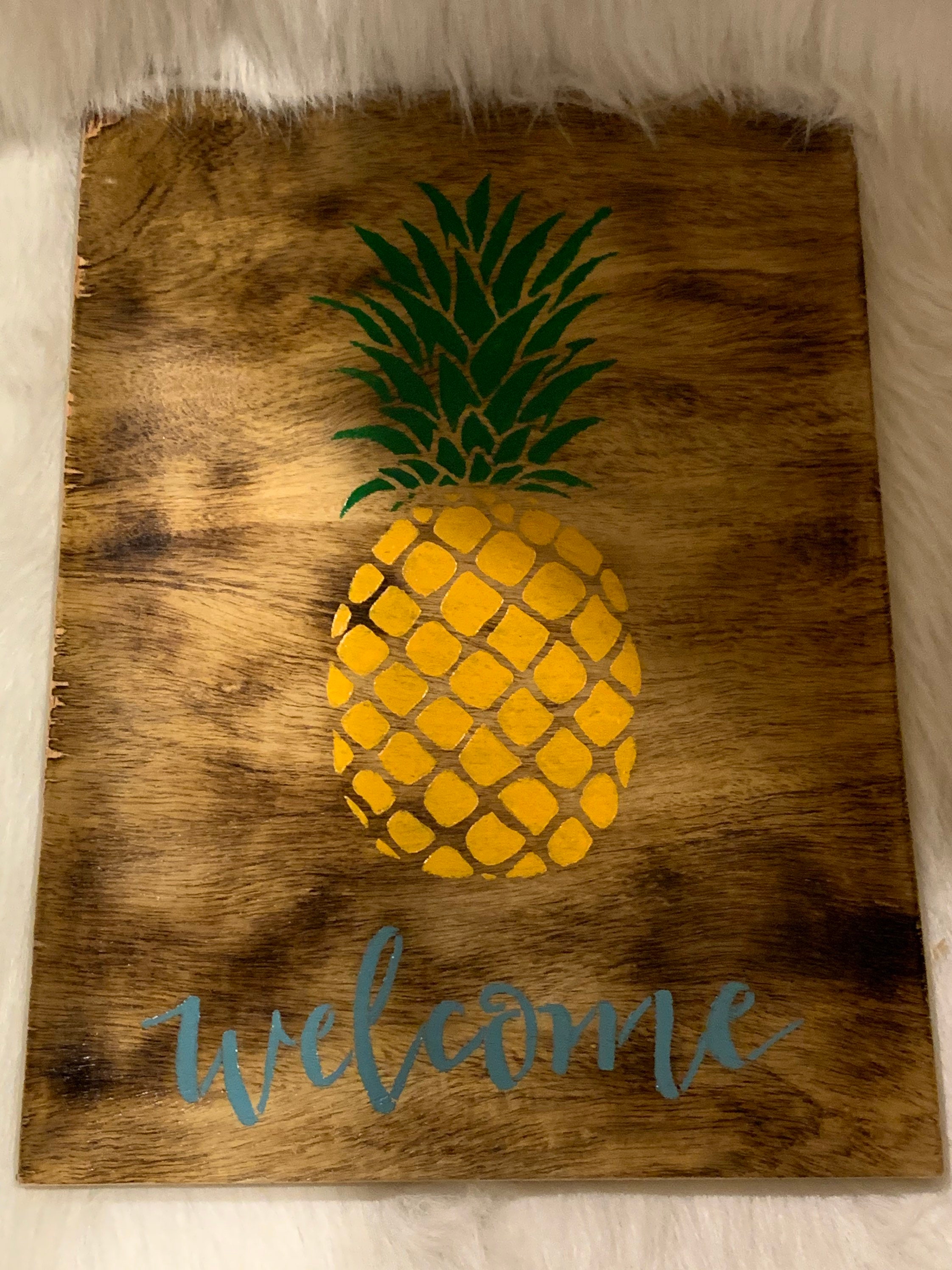 Pineapple Welcome Sign - Etsy