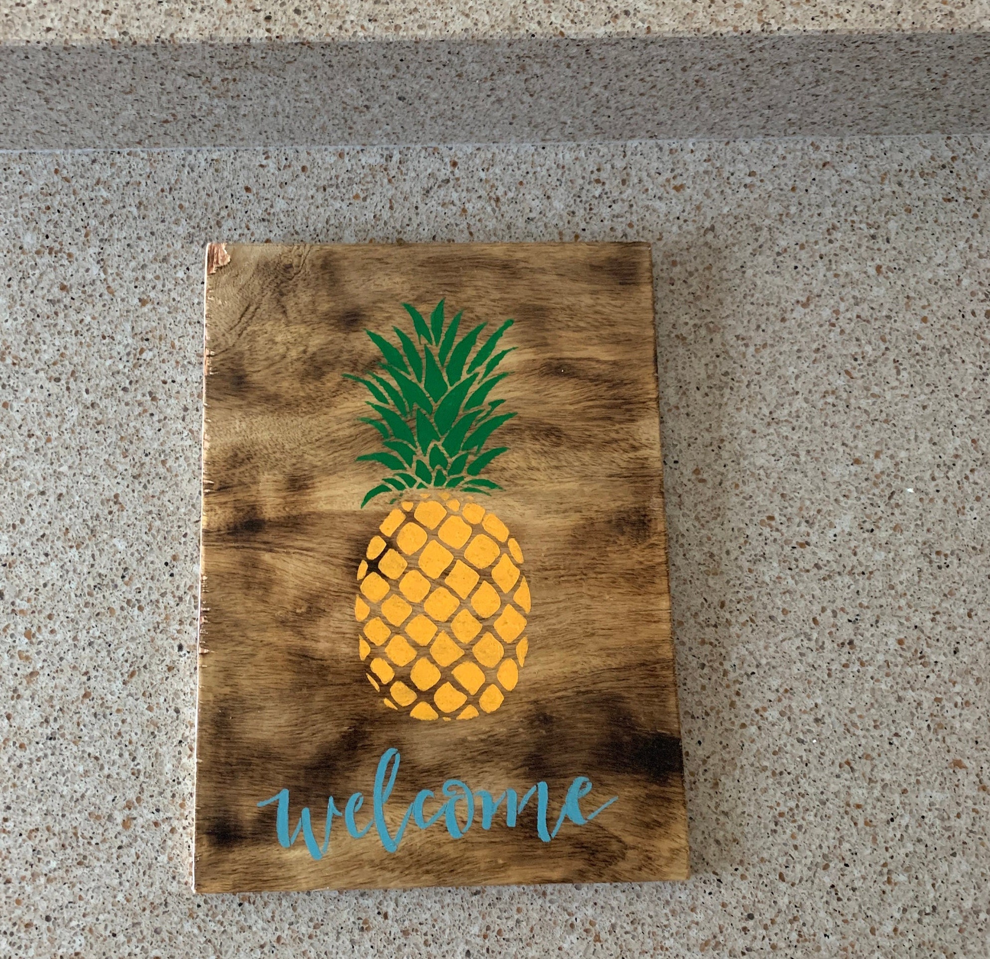 Pineapple Welcome Sign - Etsy