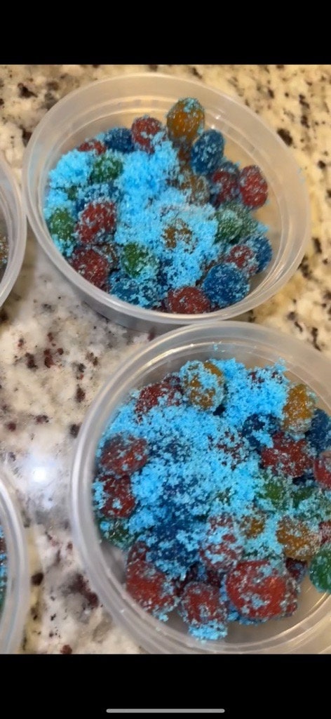 Sour Blue Raspberry Gushers Sour Gushers Snack Candy Blue Raspberry ...