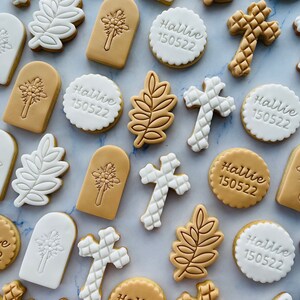 Christening/ Holy Communion Fondant Iced Sugar Cookies Biscuit Favours ...