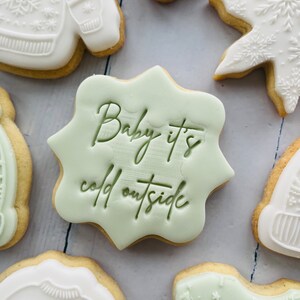 Baby It’s Cold Outside Winter Baby Shower Favours Fondant Iced Sugar ...