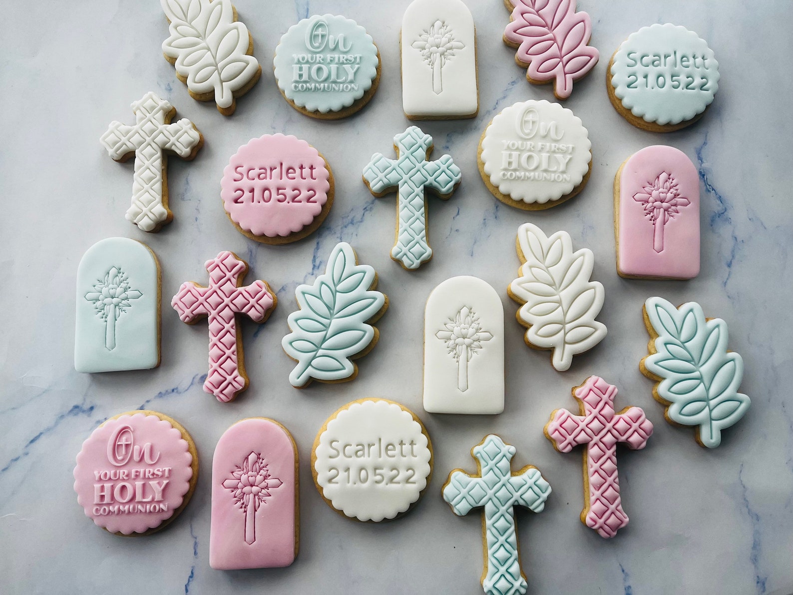 Christening/ Holy Communion Fondant Iced Sugar Cookies Biscuit - Etsy UK