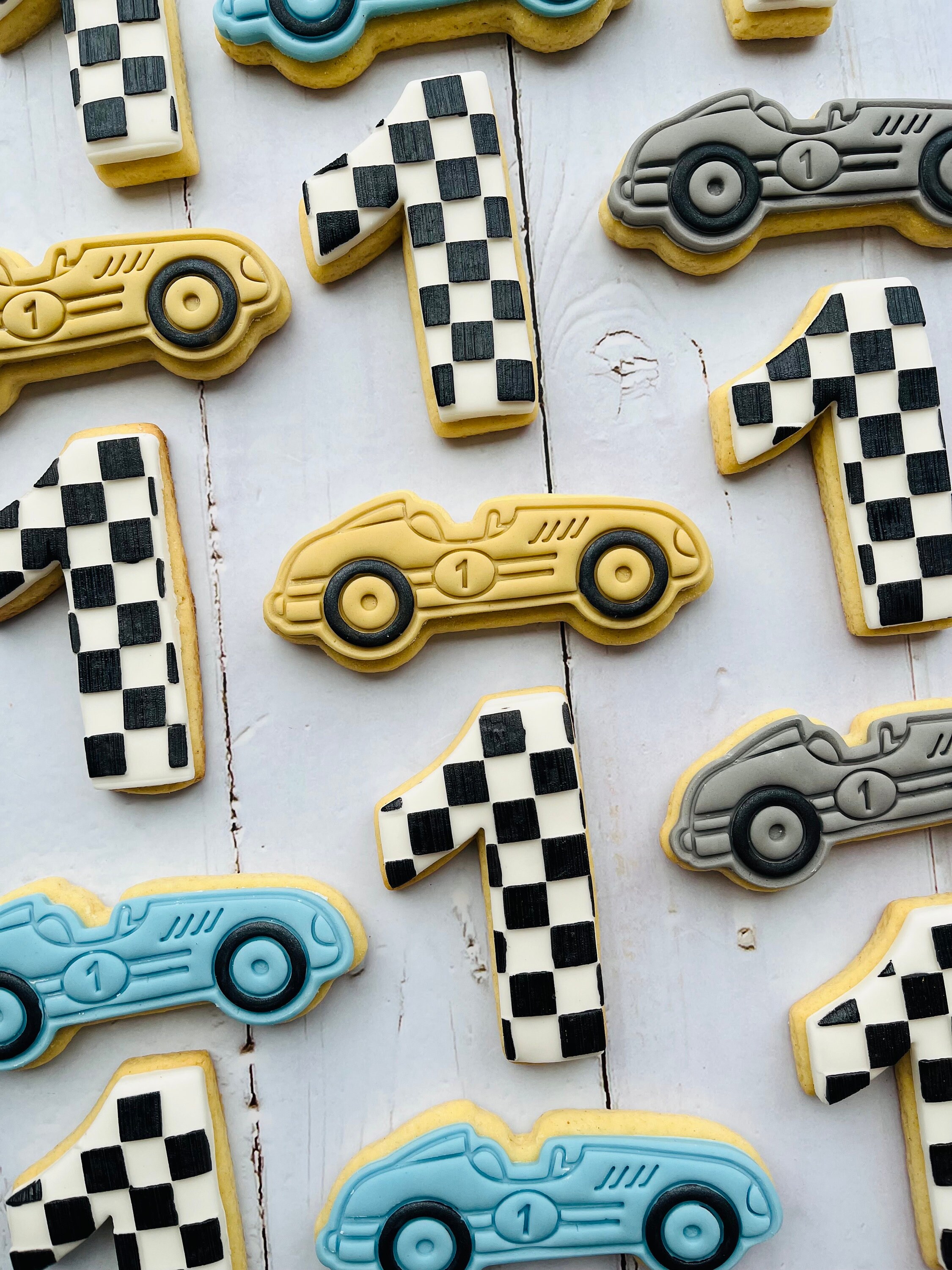 Car/ Speed/ Two Fast/ Race Car Themed Fondant Iced Sugar Cookie ...