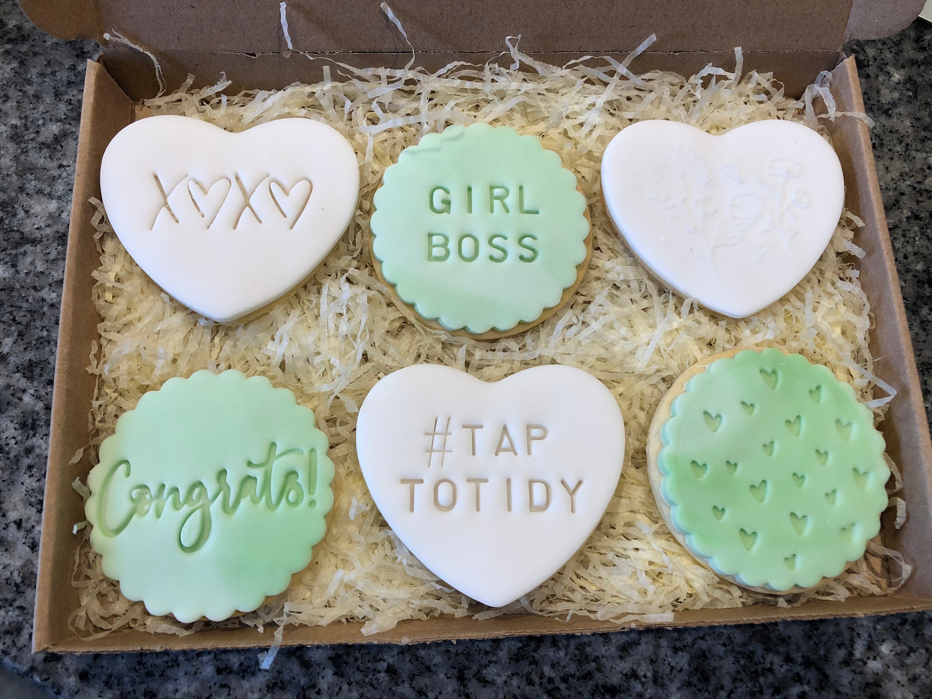 Custom messages postal letterbox biscuit gift box | Etsy