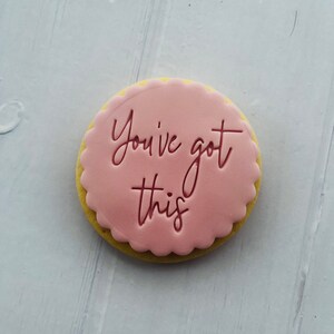Individual Fondant Iced Sugar Cookie Stamped Message Biscuit - Etsy UK