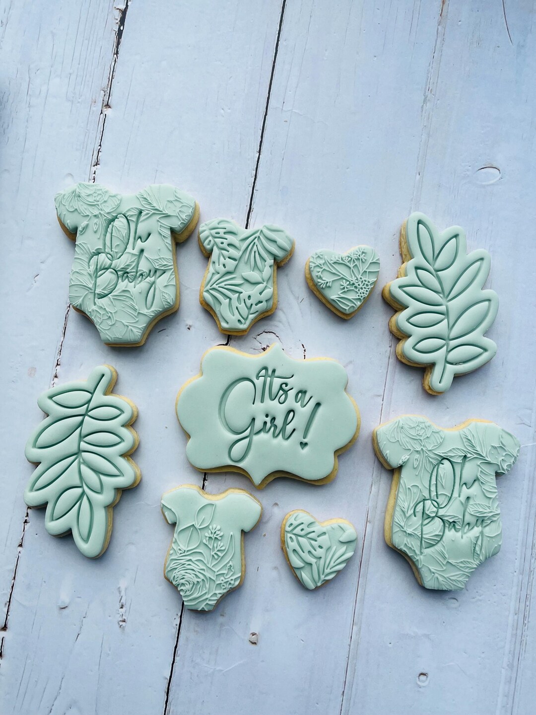 Botanical Themed Baby Shower Postal Letterbox Biscuit Gift Box - Etsy UK