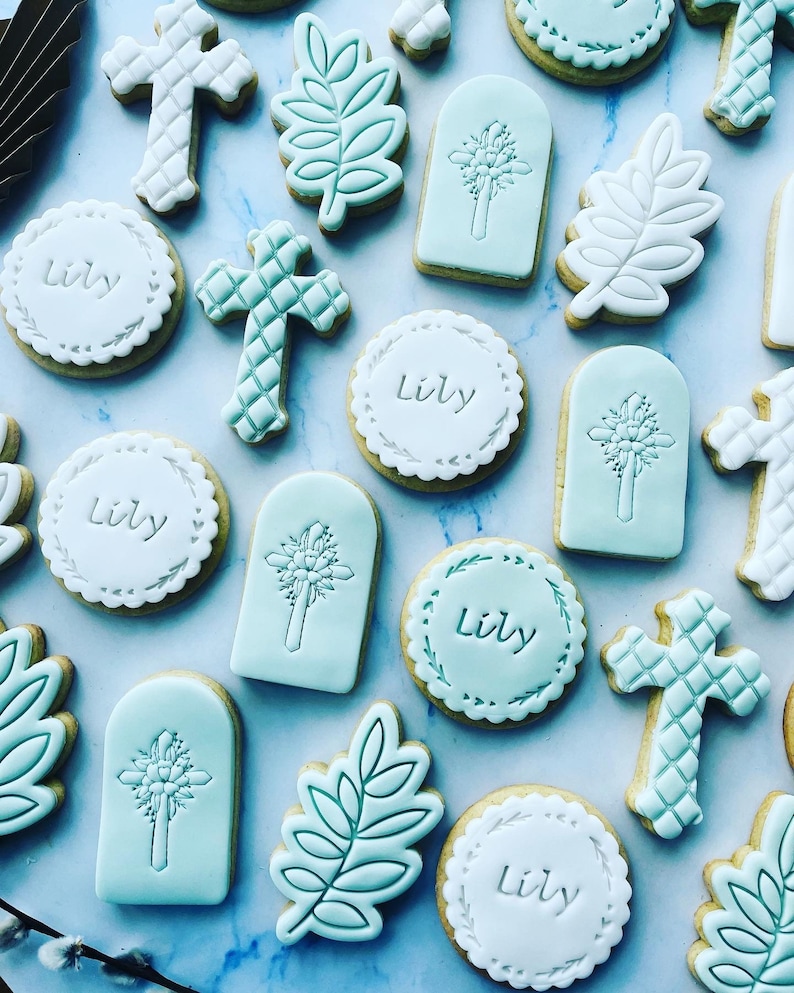 Christening/ Holy Communion Fondant Iced Sugar Cookies Biscuit - Etsy UK