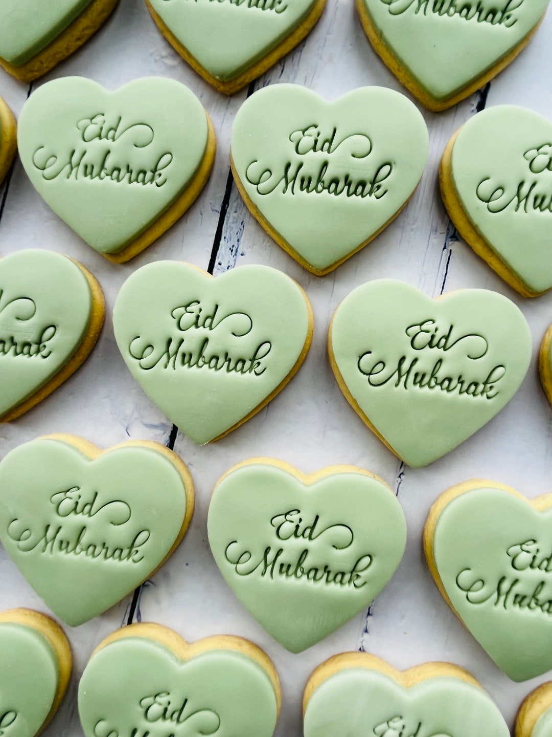 Eid Mubarak Heart Cookies: Vegan Iced Sugar Cookie Favors - Etsy