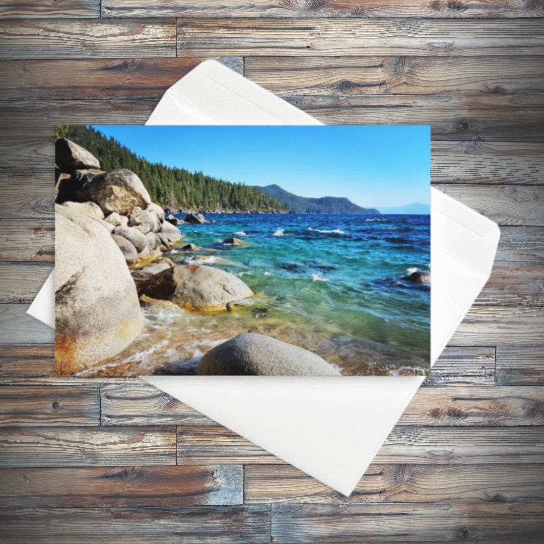 Lake Tahoe Greeting Card Chimney Beach Blank Card Tahoe Gifts - Etsy