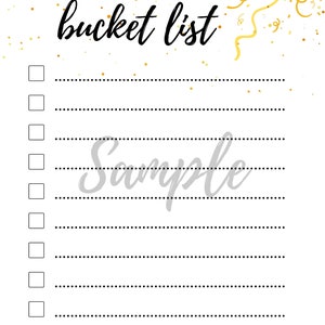 2023 New Years Bucket List | Downloadable PDF Printable | Resolution ...