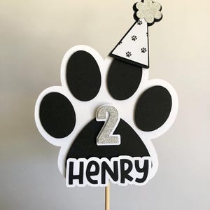 Pet Cake Topper | Paw Print Cake Topper | Cat Cake Topper | Dog Cake ...
