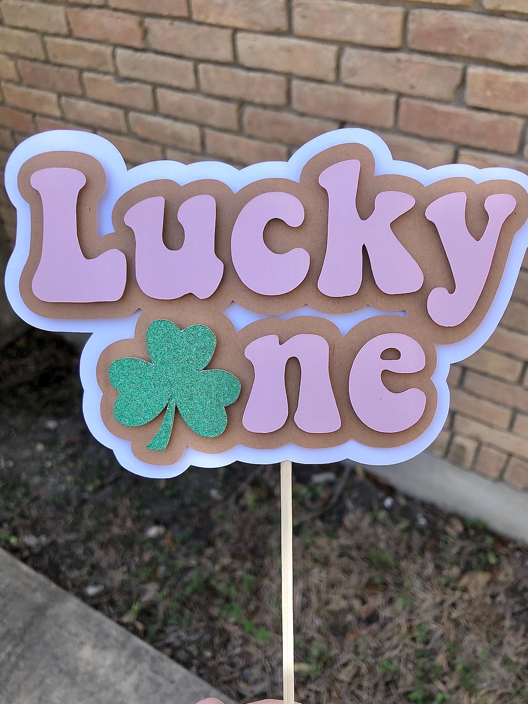 Lucky One Cake Topper | Lucky Cake Topper | Clover Cake Topper | St ...
