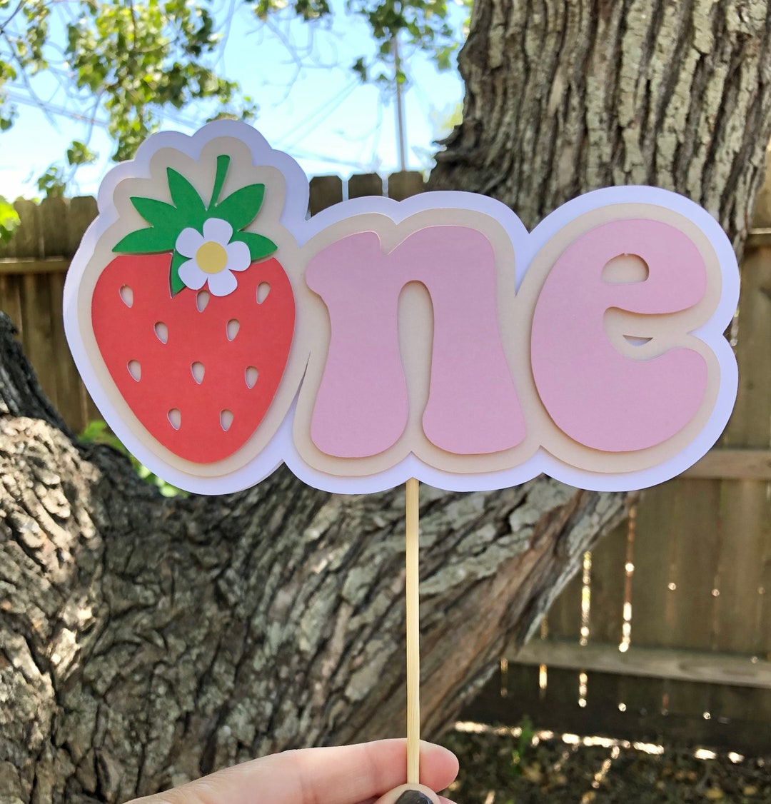 Berry First Cake Topper | Strawberry First Cake Topper | Strawberry One ...