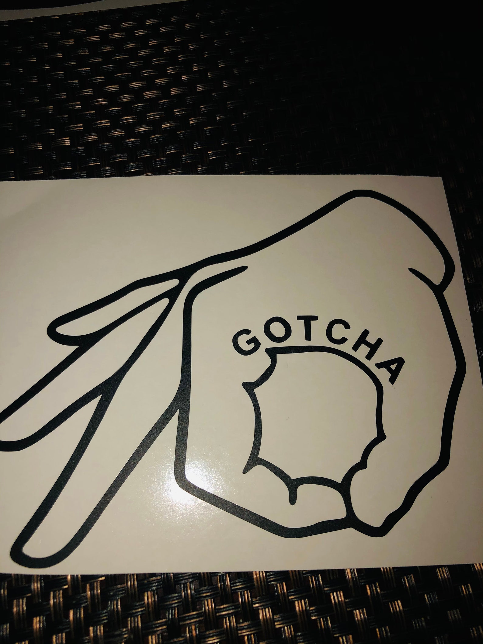 Gotcha game hand gesture/Circle game meme/ Gotcha decal | Etsy
