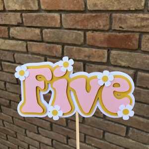 Five Cake Topper | Fifth Cake Topper | 5 Cake Topper | Fifth Birthday ...