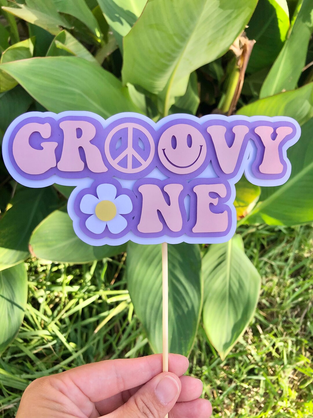 Groovy One Cake Topper | Groovy Cake Topper | Daisy Cake Topper | Retro ...