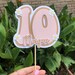10 Cake Topper | Ten Cake Topper | 10th Birthday Cake Topper | Groovy ...