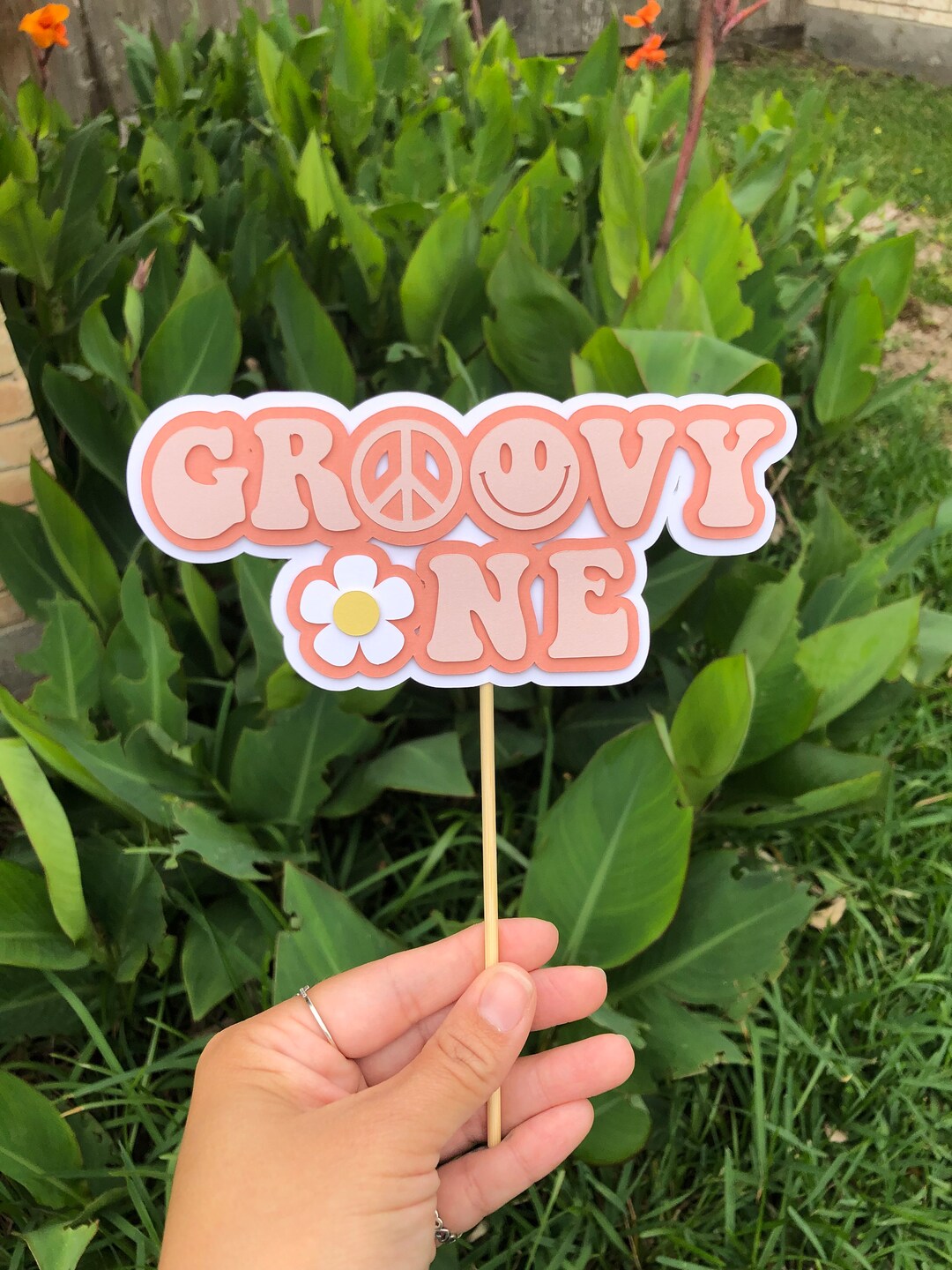 Groovy One Cake Topper | Groovy Cake Topper | Retro Cake Topper | First ...