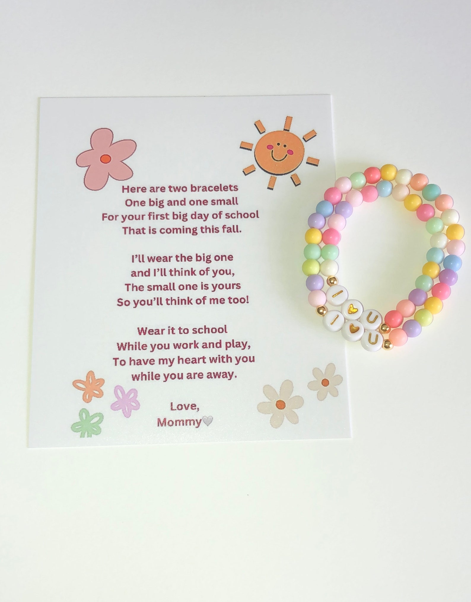 First Day of School Bracelets | First Day of School Matching Bracelets ...
