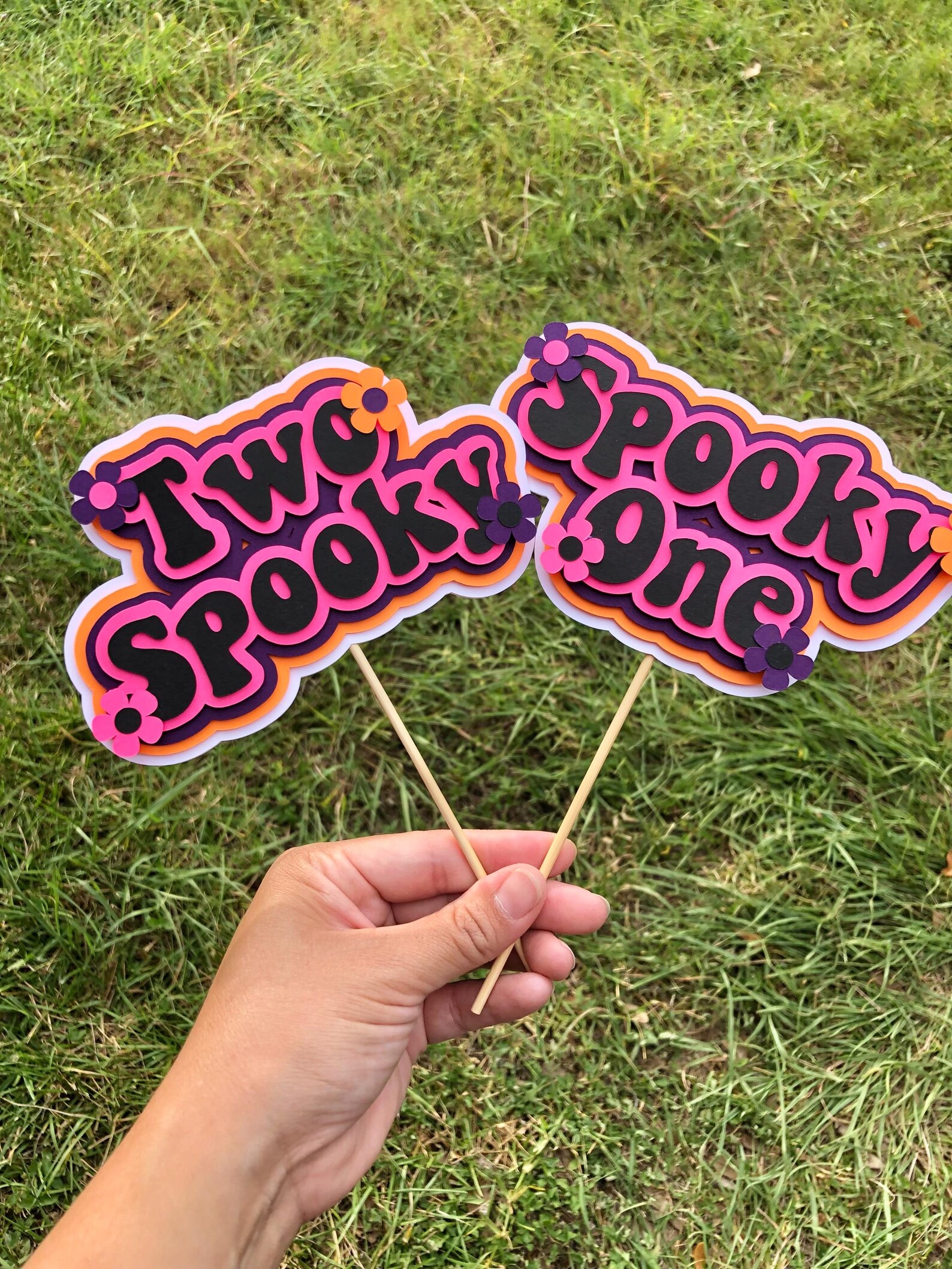 Spooky One Cake Topper Two Spooky Cake Topper Halloween Cake Topper ...