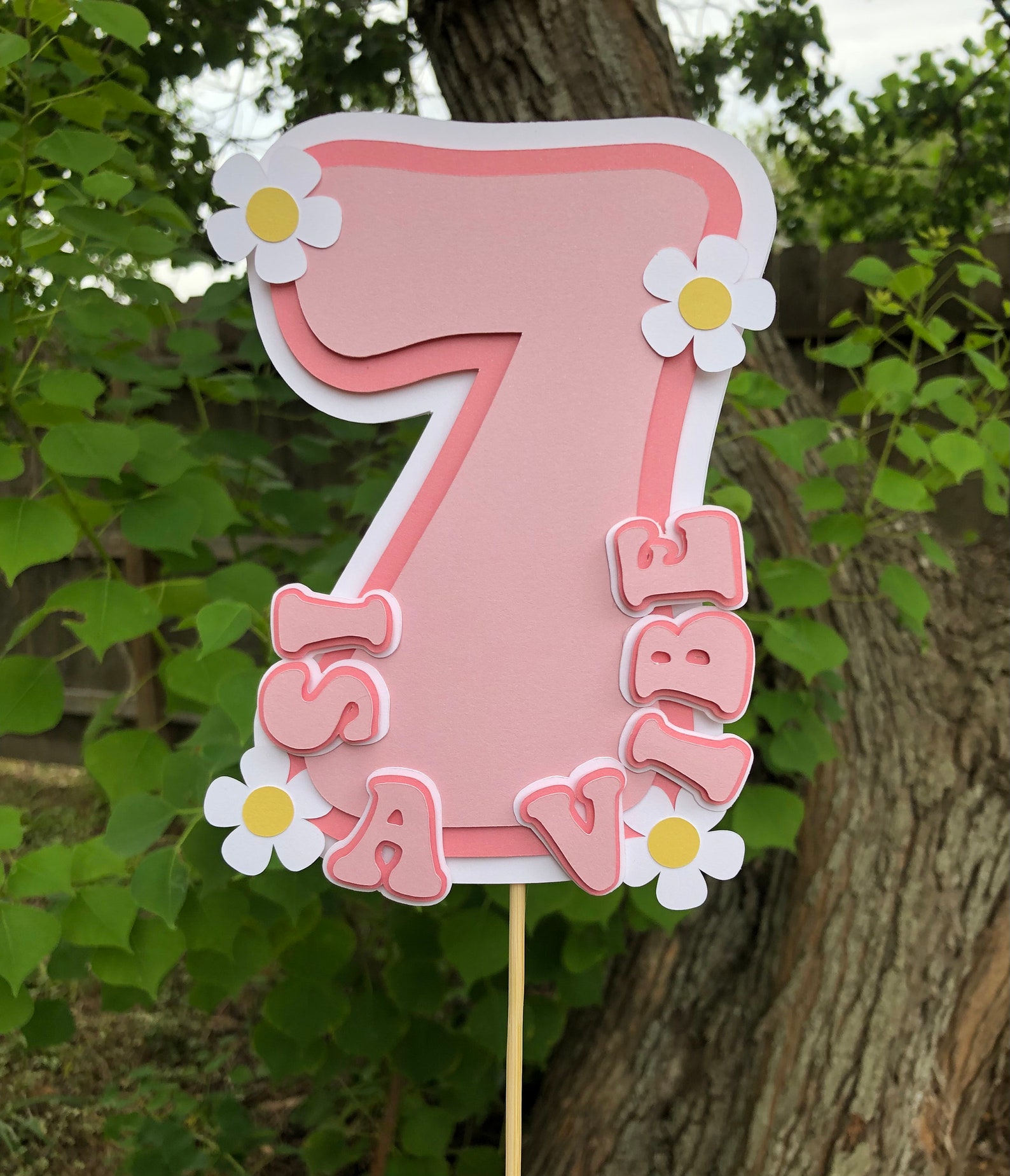 Seven is a Vibe Cake Topper | 7 is a Vibe Cake Topper | Groovy Cake ...
