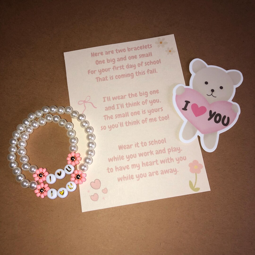 First Day of School Matching Bracelets With Sticker | First Day of ...