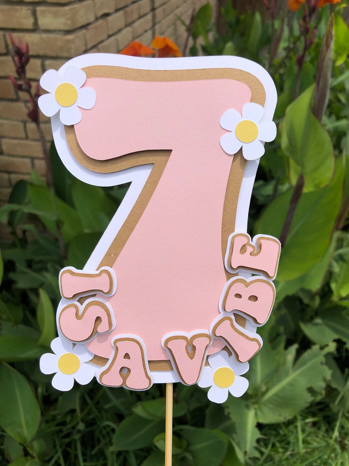 Seven is a Vibe Cake Topper | 7 is a Vibe Cake Topper | Groovy Cake ...