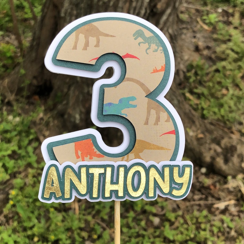 Dinosaur Cake Topper - Etsy