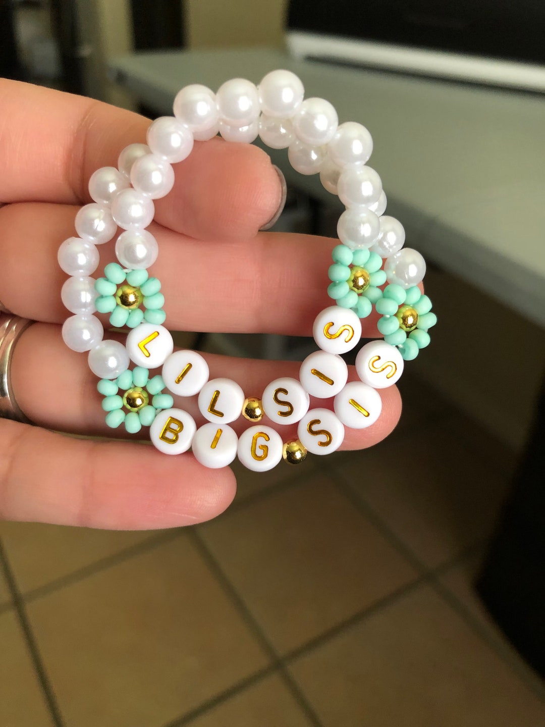 Big Sis Lil Sis Matching Bracelets | Big Sister Bracelet | Little ...