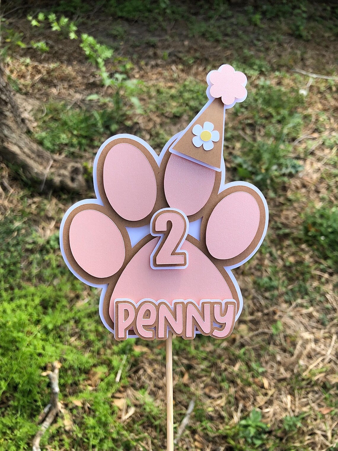 Pet Birthday Cake Topper | Paw Cake Topper | Pet Birthday Cake Decor ...