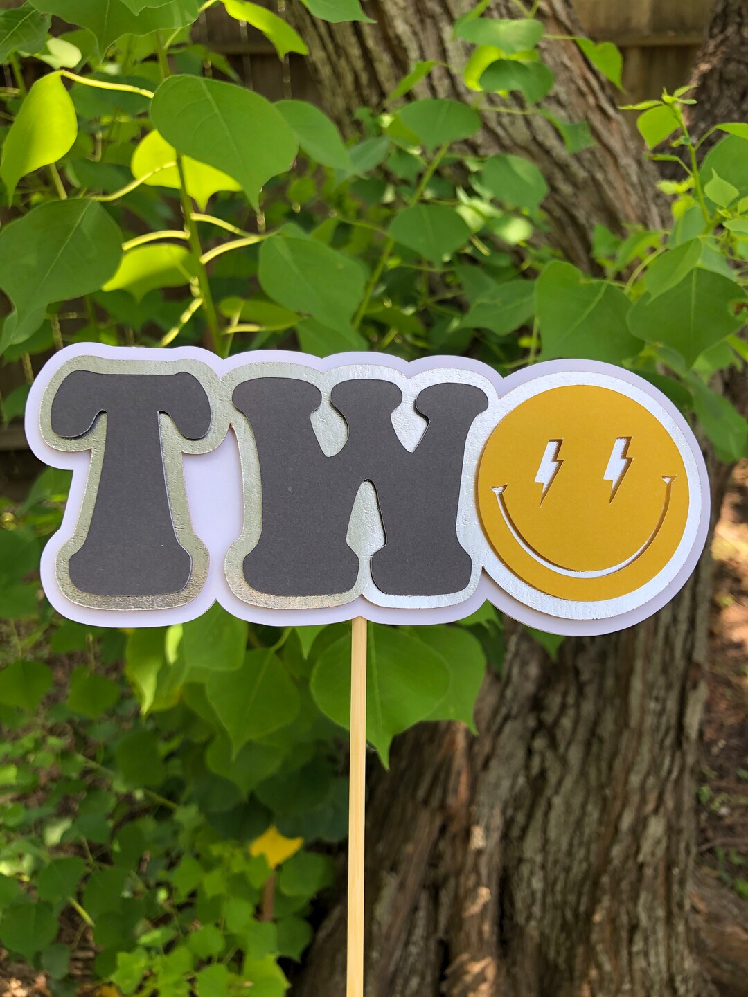 Two Cake Topper | Second Cake Topper | Groovy Cake Topper - Etsy