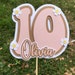 10 Cake Topper | Ten Cake Topper | 10th Birthday Cake Topper | Groovy ...
