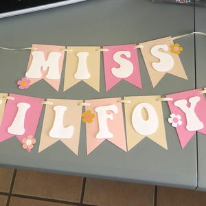 Custom Name Banner | Birthday Name Banner | Groovy Name Banner | Retro ...