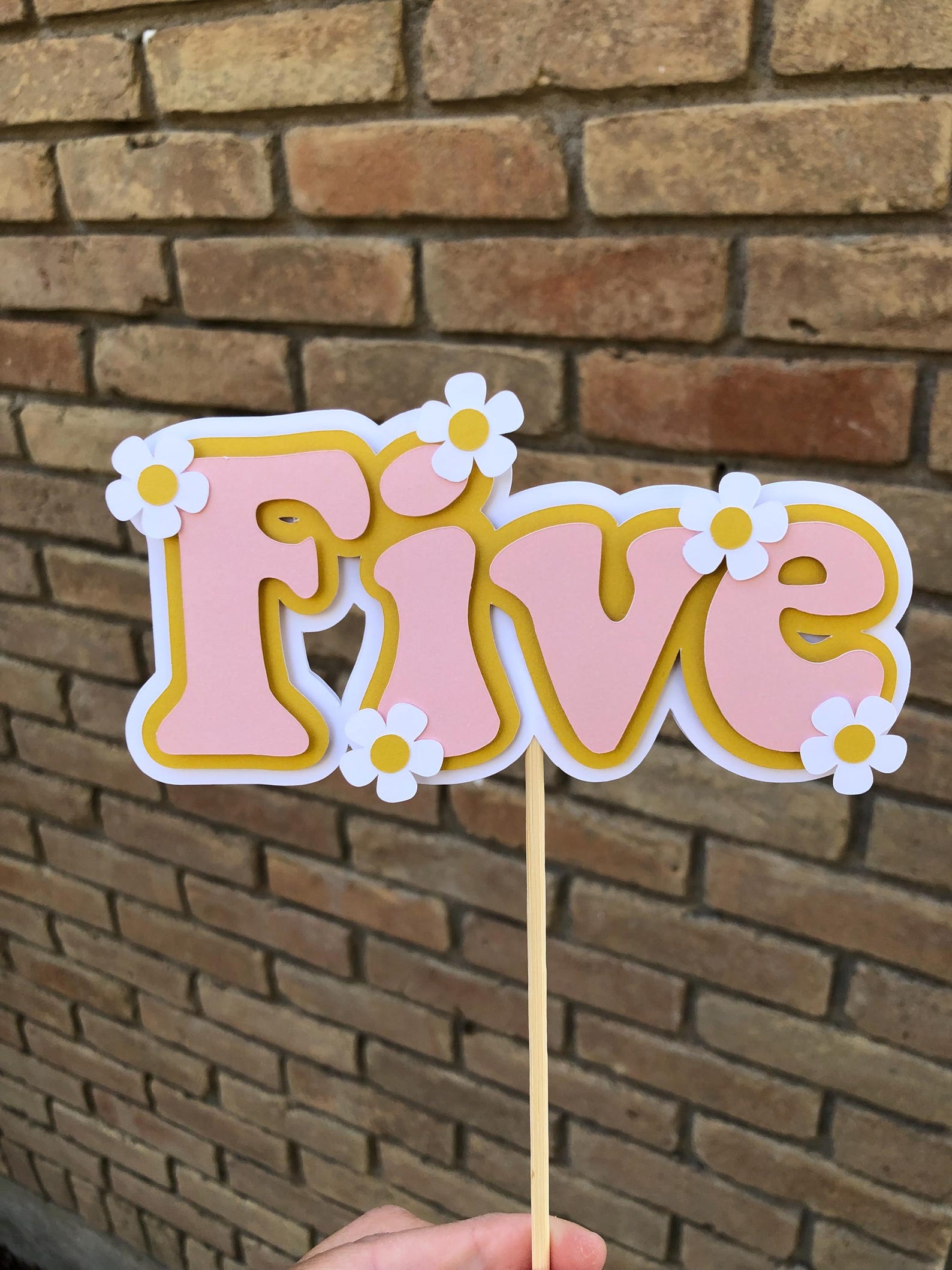 Five Cake Topper | Fifth Cake Topper | 5 Cake Topper | Fifth Birthday ...