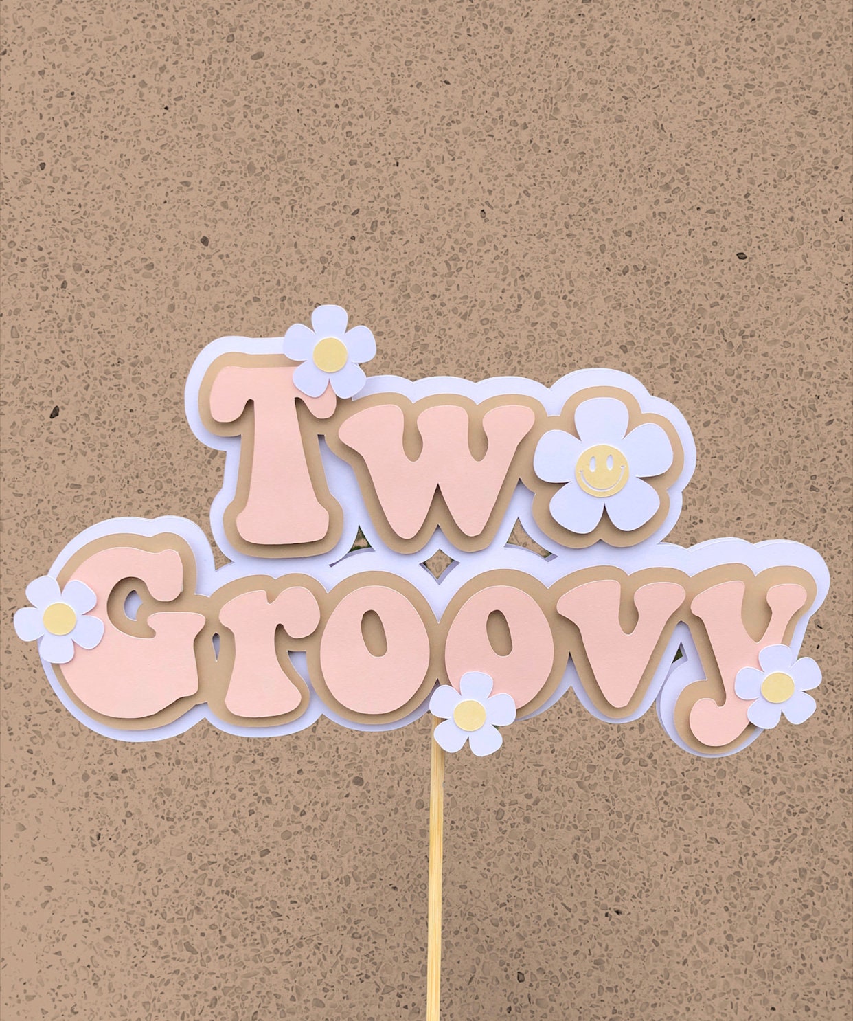 Two Groovy Cake Topper Second Birthday Cake Topper Retro - Etsy