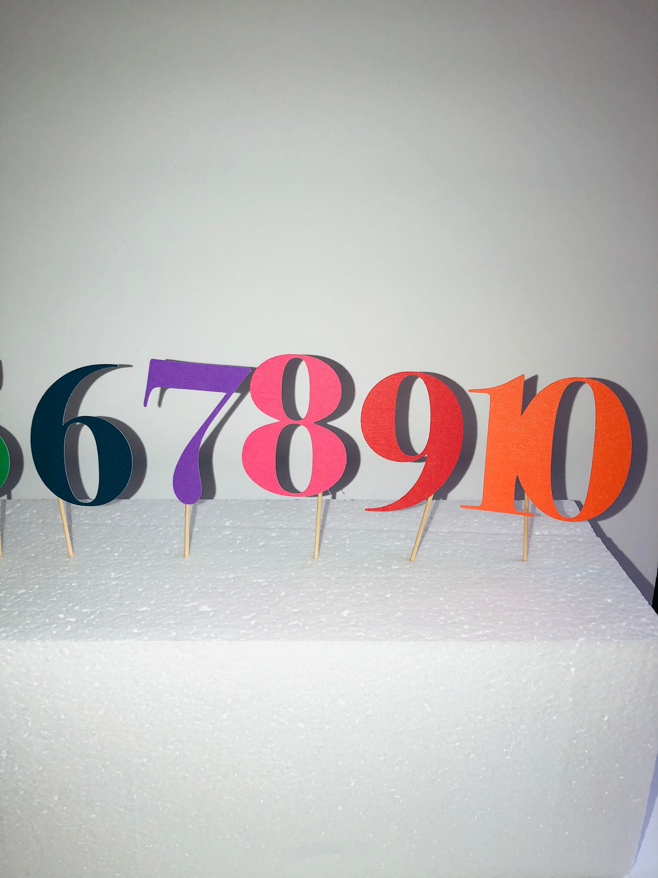 Number Cupcake Toppers/ Cupcake Toppers/custom Cupcake Toppers/custom ...