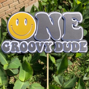 One Happy Dude Cake Topper One Groovy Dude Cake Topper - Etsy