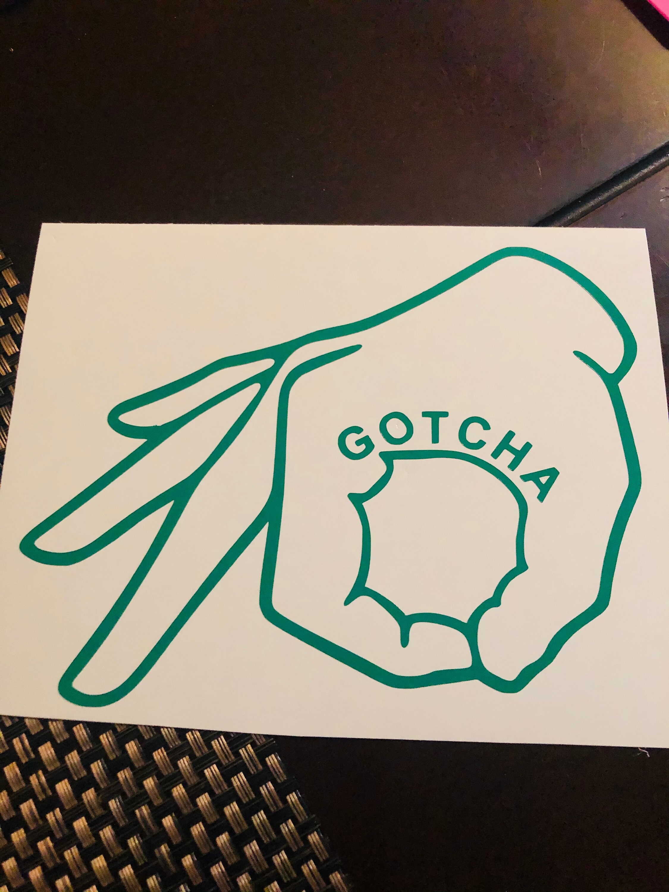 Gotcha game hand gesture/Circle game meme/ Gotcha decal | Etsy