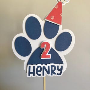 Pet Cake Topper | Paw Print Cake Topper | Cat Cake Topper | Dog Cake ...