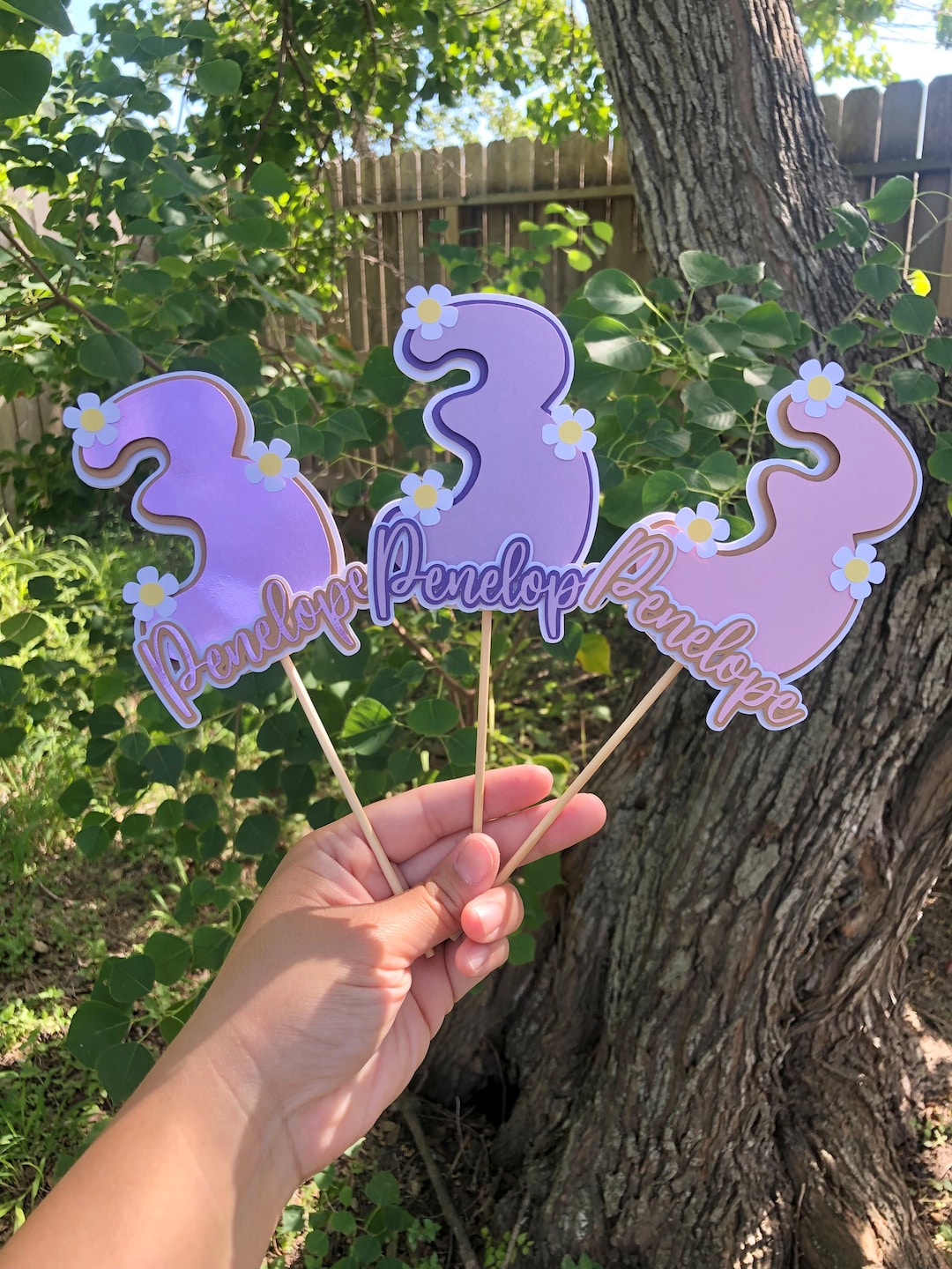 3 Cake Topper | Groovy Cake Topper | Third Birthday Cake Topper | Three ...