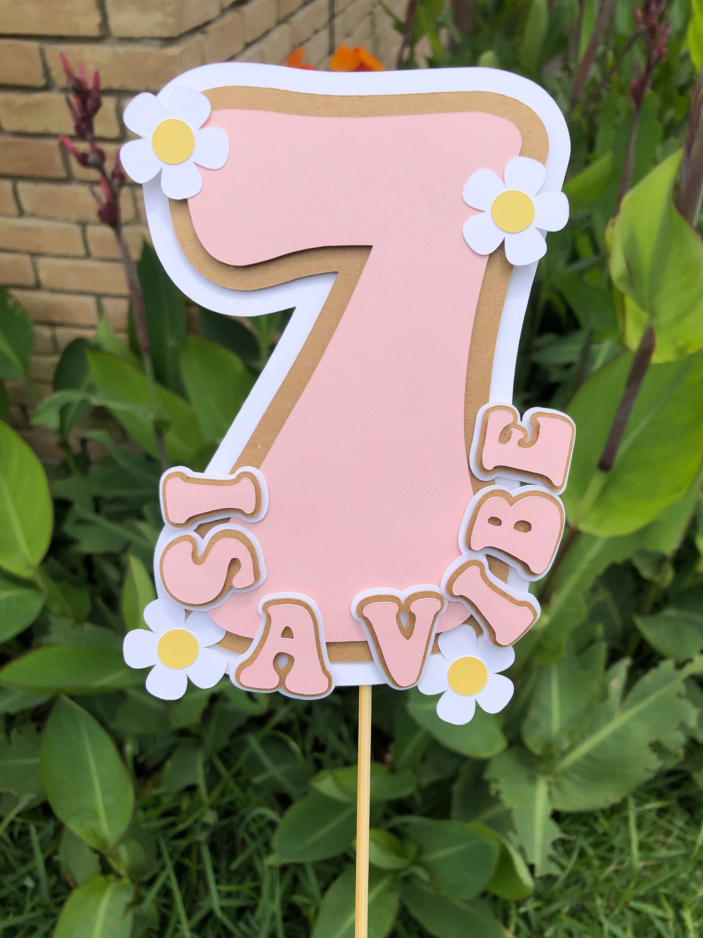 Seven is a Vibe Cake Topper | 7 is a Vibe Cake Topper | Groovy Cake ...